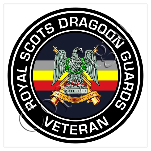 ROYAL SCOTS DRAGOON GUARDS RSDGs CLASSIC REGIMENTAL VETERANS STICKER £2 ...