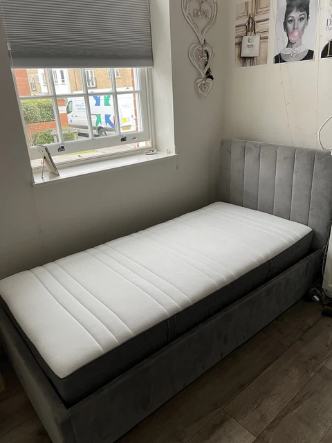 PANDORA SINGLE size Ottoman Bed Frame - Grey £52.72 - PicClick UK