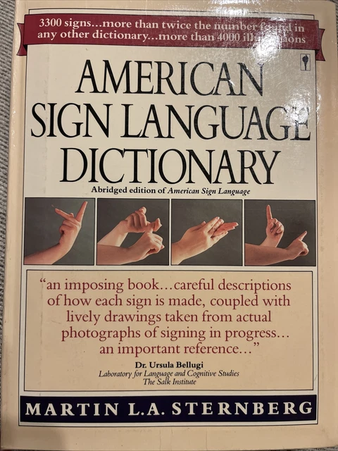 AMERICAN SIGN LANGUAGE Dictionary By Martin L a Sternberg From 1987 american-sign-language-dictionary-by-martin-l-a-sternberg-from-1987