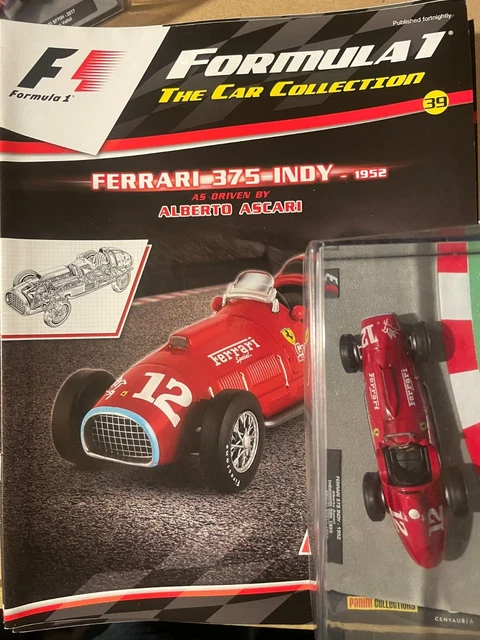 PANINI FORMULA 1 car collection issue 39 - Ferrari 375 Indy Alberto ...