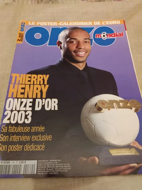 ONZE MONDIAL N*179 T.henry Onze Or Euro 2004 C1 Lyon Monaco Om 8 Fiches ...
