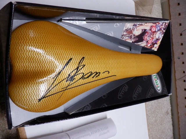 AUTOGRAPHED -&IVAN BASSO&- Sella Italia Commemorative Flite Saddle ...