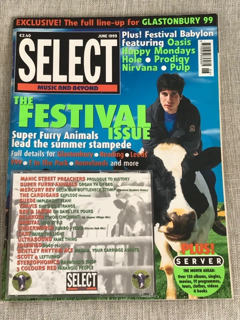 SELECT MUSIC MAGAZINE June 1999 Glastonbury Special Oasis Happy Mondays ...