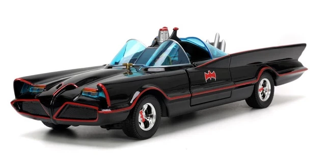 JADA TOYS, BATMOBILE Deluxe avec figurine Batman Robin Joker Pingouin ...