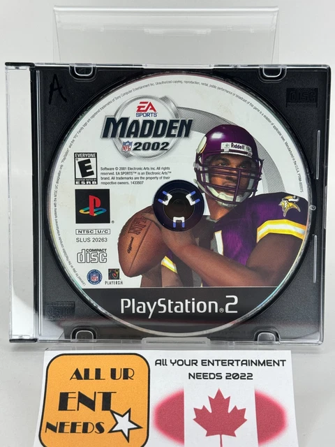 MADDEN NFL 2002 (Sony PlayStation 2, 2001) PS2 A Disk Only Tested EUR 0 ...