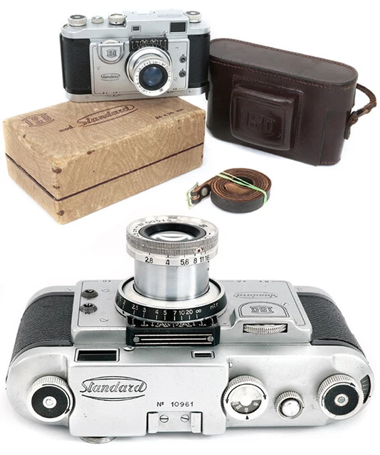 ISO STANDARD RANGEFINDER Italian Leica copy made in Italy. Rare boxed ...