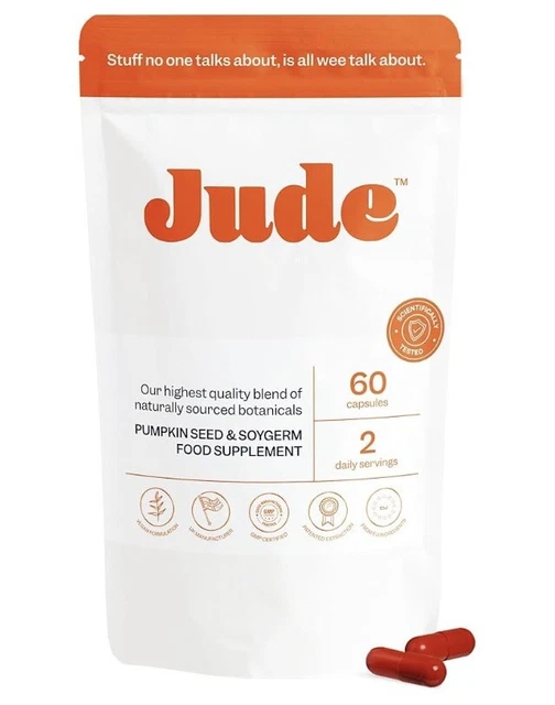 JUDE PUMPKIN SEED & Soygerm Food Supplement Bladder Support 60 Capsules ...