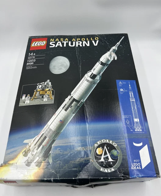 LEGO IDEAS NASA Apollo Saturn V Space Rocket 92176 Building Set OPEN ...