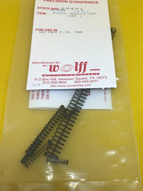WALTHER P-38 P38 9mm Pistol Full Spring Service Pak Kit by WOLFF 69491 ...