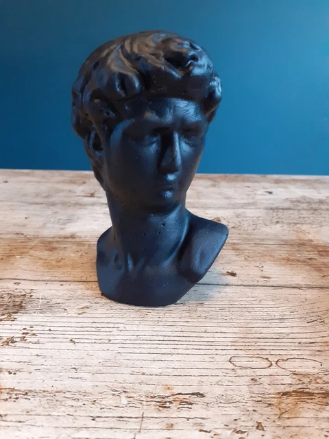 STONE MICHELANGELO DAVID Bust Indoor/Outdoor Roman Statue Ornament Gift ...