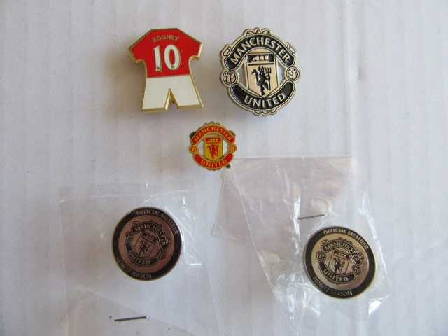MANCHESTER UNITED FOOTBALL Club Enamel Badges, Wayne Rooney Shirt Badge ...