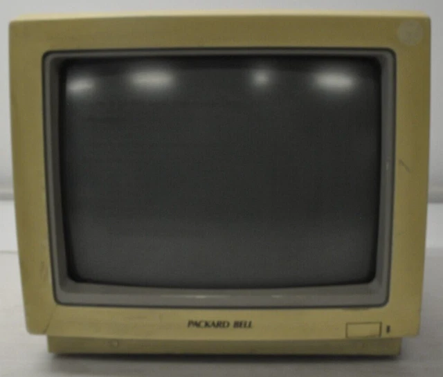 MONITEUR D'ORDINATEUR VINTAGE Packard Bell Modèle Is/Mm1218A Testé 1987 ...