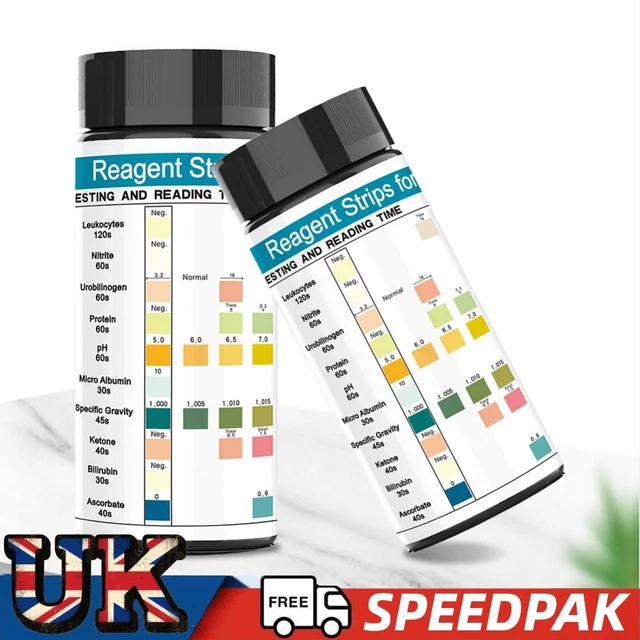 USEFUL 100 STRIPS Urinalysis Reagent Strips 10 Parameters PH Test ...