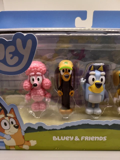 BLUEY AND FRIENDS Family Toy Mini Figures Bluey Snickers Coco Honey 4 ...