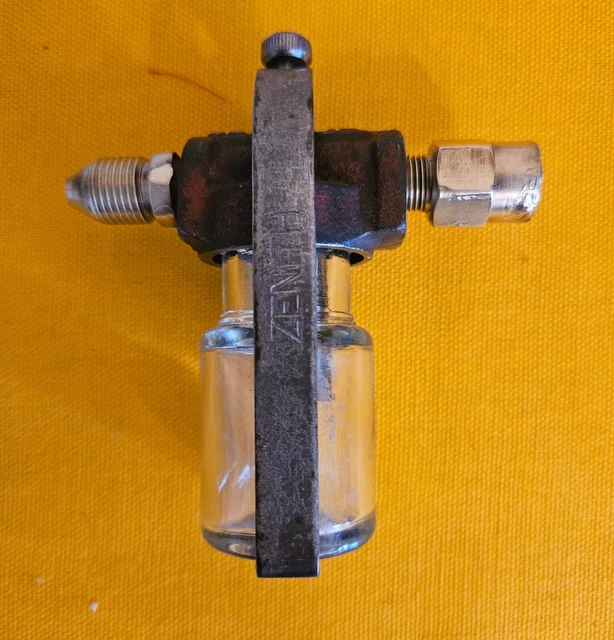 1950S'-60S' VINTAGE ZENITH Gas Filter w Glass Bowl $25.99 - PicClick