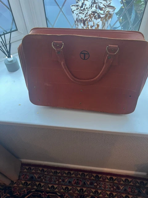 VINTAGE BRITISH TELECOM T Logo Leather Tool Bag XSF 1988 No 6 UNUSED ...