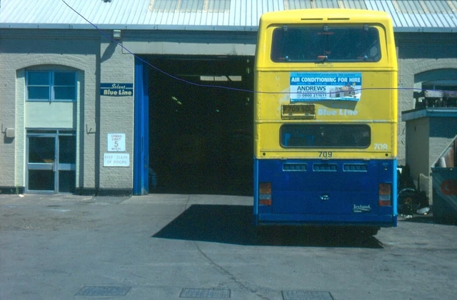 ORIGINAL BUS COLOURSLIDE 709 Solent Blue Line Leyland Olympian F709Sdl ...