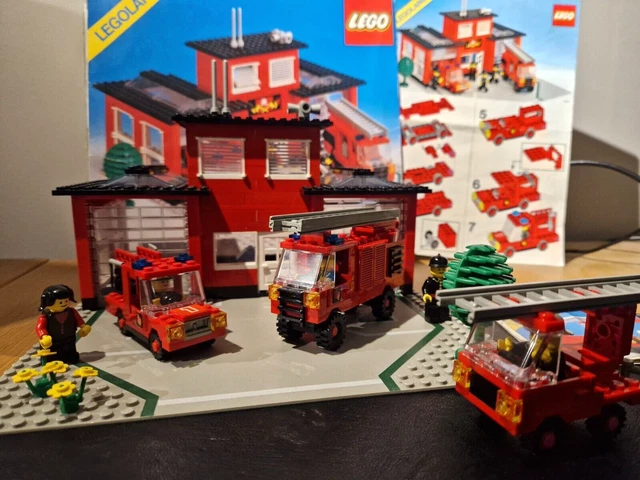 LEGO FIRE STATION Set 6382 & 6621 Legoland vintage classic 1981 town £ ...
