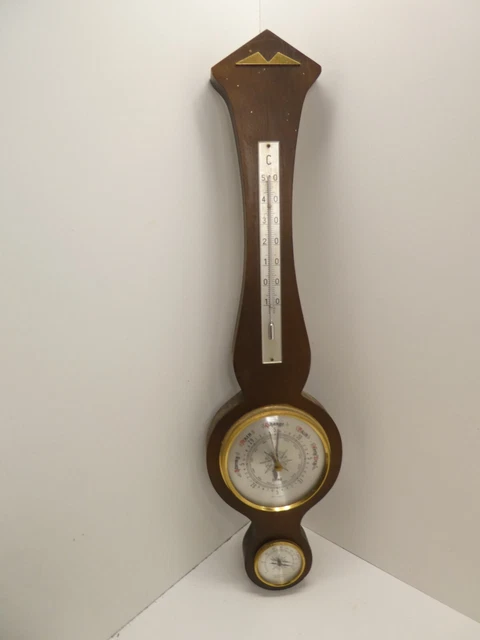 VINTAGE CLOCK FACE Wall Barometer Thermometer Hygrometer Made In West ...