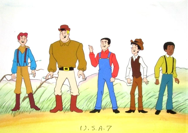 1968 THE ARCHIES FILMATION ORIGINAL PRODUCTION drawing MODEL CEL farmer ...