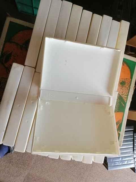 VHS - A4 Slick Size - WHITE Large Hard Clam Shell Cases - 1 Lot of 20 ...