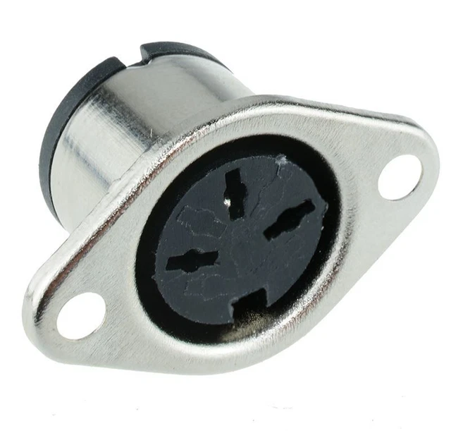 3-PIN DIN PANEL Mount Female Socket Connector £3.09 - PicClick UK