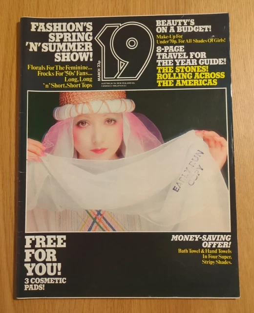 VINTAGE 19 FASHION Magazine March 1976 - Rollng Stone Across USA £19.99 - PicClick UK