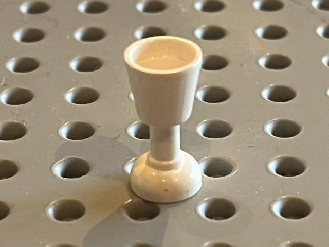 VERRE BLANC LEGO Minifig white Goblet 2343 / set 6067 10000 1584 6060 ...