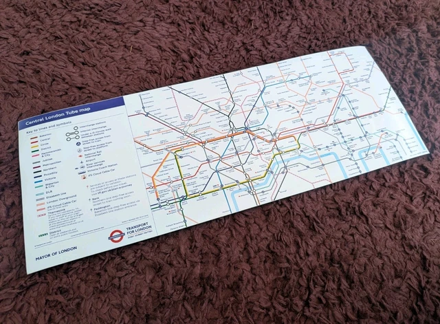 GENUINE LONDON UNDERGROUND Sign Central Line Tube Map Carriage Sticker ...