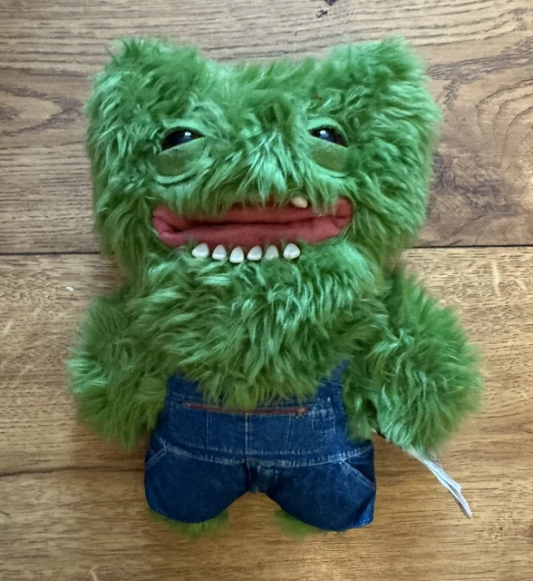 FUGGLER OLD MACFUGGLER Green Dungarees Funny Ugly Monster Soft Toy ...