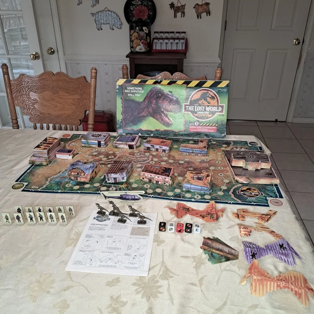JURASSIC PARK 3D Board Game THE LOST WORLD 1996 Milton Bradey, Complete ...