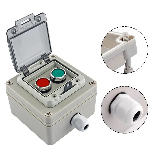 HEAVY DUTY PUSH Button Control Box with Clear and Tidy Threads and 2 Switches £42.66 - PicClick UK