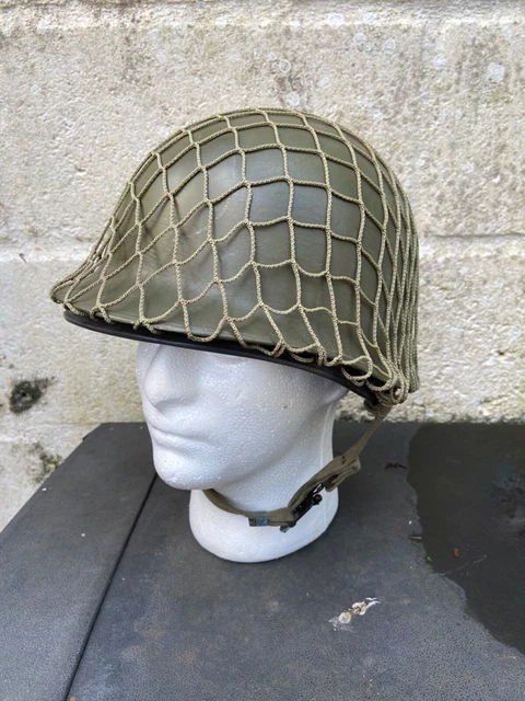 WW2 WW2 US Army Solider M1 rear seam Steel Helmet & Net EUR 85,35 ...