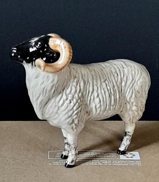 BESWICK RAM BLACK Face and Curly Horns £3.20 - PicClick UK