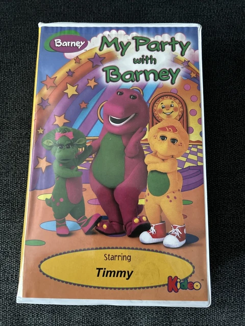MY PARTY WITH Barney Kideo VHS OOP Rare Starring Timmy With Inserts £46 ...