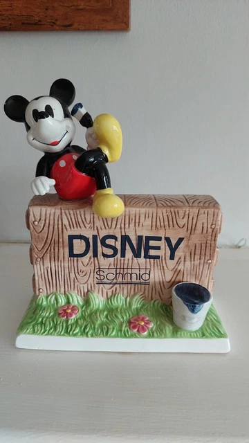 RARE VINTAGE SCHMID Walt Disney Mickey Mouse Sign Display Figurine ...