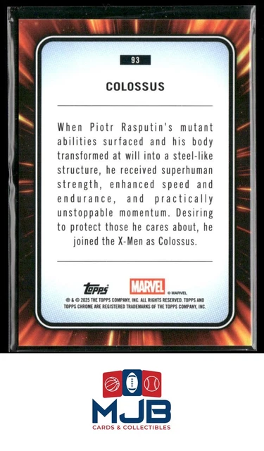 2025 TOPPS CHROME Marvel Colossus Yellow Lava #93 $9.79 - PicClick CA