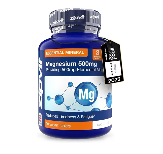 MAGNESIUM ELEMENTAL 500MG High Strength Supplement 90Capsle Vegan ...