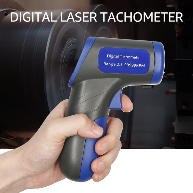 DIGITAL TACHOMETER HANDHELD RPM Meter Speedmeter Engine Motor Speed ...