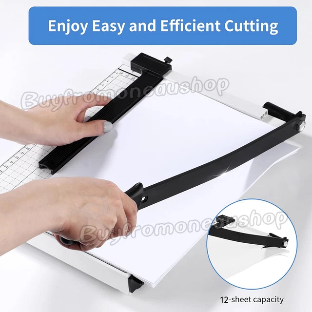 PREMIUM PAPER PHOTO Cutter Cut Portable Guillotine Knife Trimmer Office ...