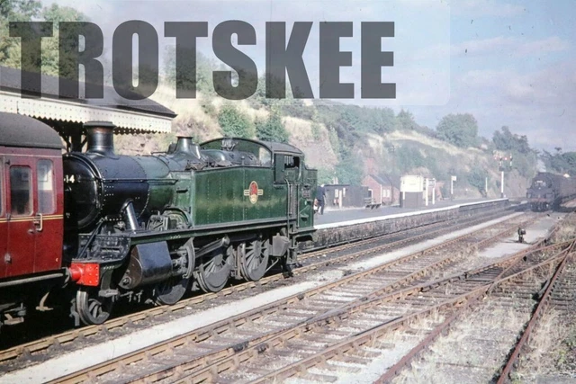 35MM SLIDE BR British Railways Steam Loco 6144 Class 6100 Bewdley 1961 ...
