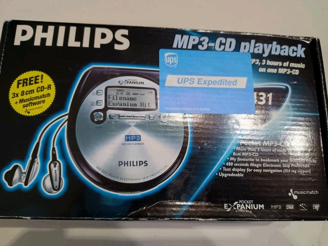 NEW PHILIPS POCKET Expanium EXP 431/00c Personal Mini MP3 CD Player ...