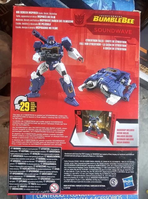 HASBRO TRANSFORMERS STUDIO Series Soundwave # 83 Bumblebee Movie Action ...