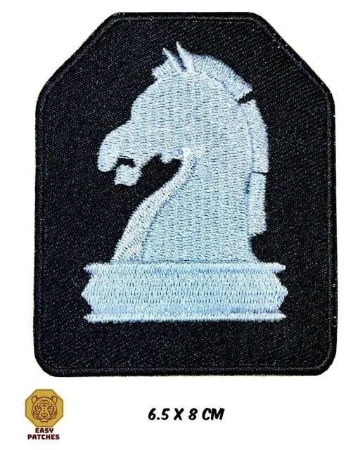 CHESS PIECE LOGO Knight Rider Embroidered Team Logo Patch Iron On Sew £ ...