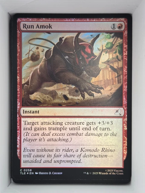 MTG: AVATAR: THE Last Airbender: Eternal Legal- Run Amok C 0258 Foil NM ...