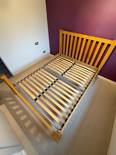 SOLID OAK KING Size Bed Frame 5ft £63.10 - PicClick UK