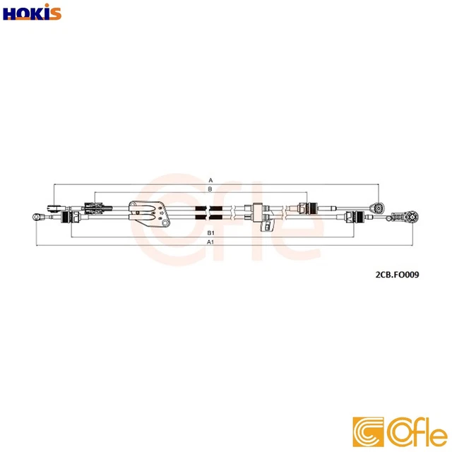 CABLE PULL MANUAL TRANSMISSION 92.2CB.FO009 FOR FORD FIESTA/VI/Van F6JB ...