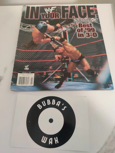 3D WWF IN Your Face Attitude Magazine February 2000 best of 1999 $27.42 ...
