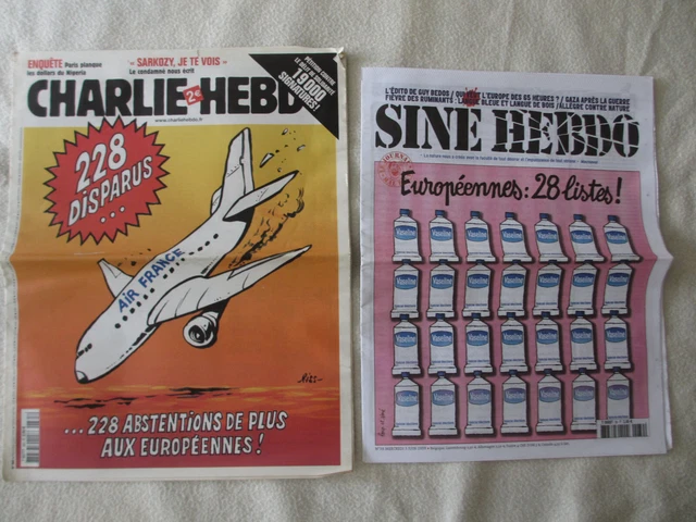 CHARLIE HEBDO N° 885 + Sine Hebo N° 39- 03/06/2009 EUR 5,00 - PicClick FR