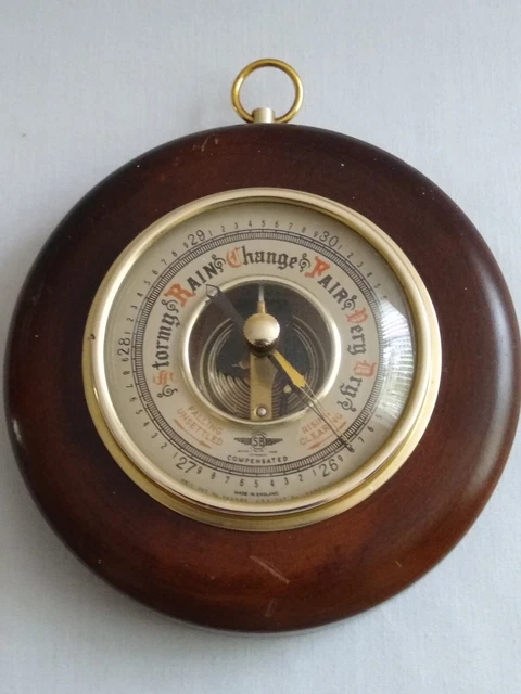 VINTAGE SHORTLAND SMITHS SB Instruments Compensated Round Barometer ...